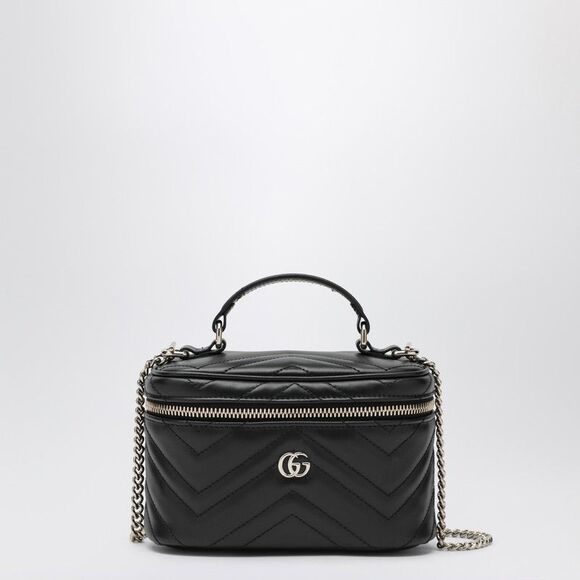 Gucci | Bags | Gucci Mini Vanity Bag Gg Marmont Black Women | Poshmark